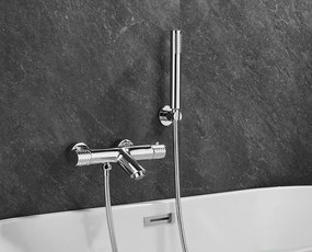 Gamma Roy, termostatická vanová baterie s ruční sprchovou soupravou, chromová, GMA-BRYPWT-CH