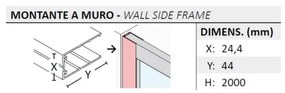 FORTE Pevná stěna DECO F1AB BARVA rámu - Bílá, Rozměr A - 80 cm, Výplň - Acidato bezpečnostní sklo - 6 mm BDE902FAB