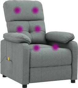 Masážní křeslo tmavě šedé textil 289673