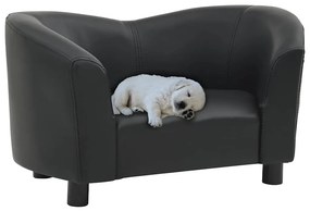 Pohovka pro psy černá 67 x 41 x 39 cm umělá kůže 170946