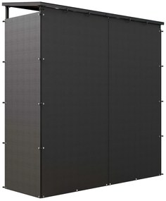 Outsunny regál na palivové dřevo 185 x 62 x 184 cm regál na palivové dřevo s vodotěsným krytem, regál na palivové dřevo pro venkovní použití, vnitřní…