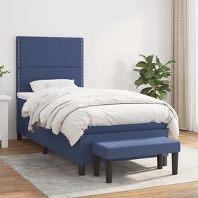 vidaXL Box spring postel s matrací 80 x 200 cm textil [3136471] Barva: Modrá