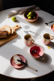 Hluboký talíř Tuntu 18 cm, růžovo-béžový