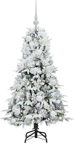 Umělý Skládací Vánoční Strom s stojanem Bílá 120 cm PE a PVC 3397461