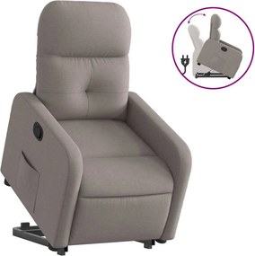 Zvedací polohovací křeslo taupe textil 3206802