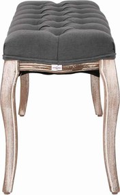 Lavice se lněným čalouněním 110 x 38 x 48 cm tmavě šedá 245360