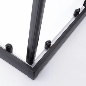 BPS-koupelny Čtvercový sprchový kout HYD-SK30B 90x90 černá/transparent + vanička HYD-SSV-SXL02B bílá