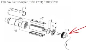Vagnerpool Šroubení pouzdra cely VA Salt, Smart, CP08, CP10, CP15, CP20, CP25