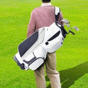 91,4 cm taška na golfový vozík 14cestný organizér Dělič Top 13 kapes Bílý nylon