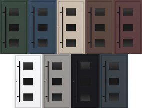 Hliníkové vchodové dveře FM Turen Premium P90 M310 BLACKLINE bílá RAL9016 Orientace dveří: Levé, otevírání dovnitř, Standardní rozměr dveří včetně rámu: 100 cm x 200 cm - vnější rozměr rámu