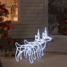 vidaXL Vánoční sobi 2 ks se studenými bílými LED 60 x 30 x 60 cm