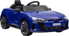 HOMCOM Elektrické dětské vozidlo 12 V - dálkové ovládání rodiči - zvukové efekty, světelné efekty - Audi RS E-tron GT modrá