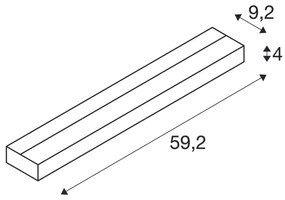 SLV 151786 Sedo, nástěnné svítidlo, LED 16W 3000K, kartáčovaný hliník, délka 59cm