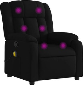 Masážní křeslo s polohovacím mechanismem, černé, látkové 3206254