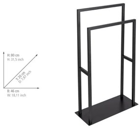 WENKO 26056100 - Stojan na ručníky RIVALTA 46x80 cm nerez/černá