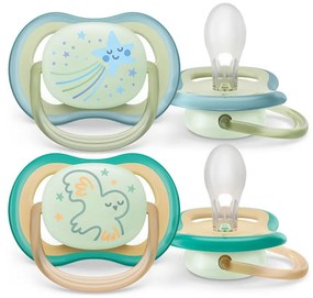 PHILIPS AVENT Šidítko Ultra air noční 0-6 m chlapec, 2 ks Philips Avent