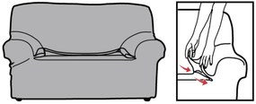 Potah na sedačku multielastický, Denia, oříšková dvojkřeslo 140 x 180 cm