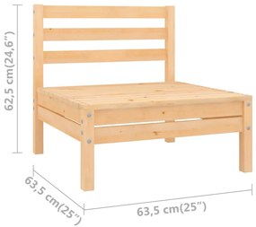 vidaXL Marketos Zahradní středové pohovky 2 ks masivní borové dřevo