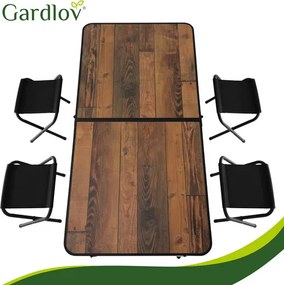 Skládací zahradní stůl Gardlov + 4 židle