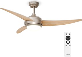 Klarstein Stropní ventilátor El Paso s osvětlením | 132 cm | 35 W | Tichý chod | Dřevo