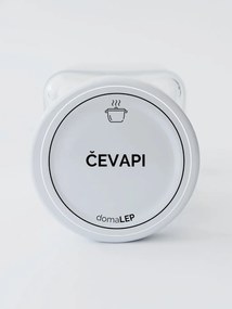 Samolepka na kořenky ČEVAPI průhledná 5 cm tučné písmo