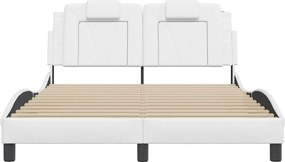 Rám postele Viana bez matrace bílý 120x200 cm umělá kůže 3208083