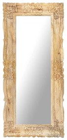 vidaXL Zrcadlo 110 x 50 cm masivní mangovníkové dřevo