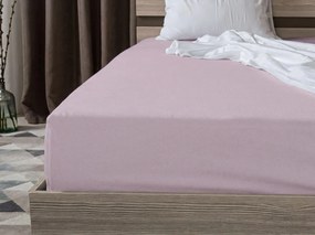 Bavlněné prostěradlo s gumou STANDARD 90 x 200 cm světle fialové