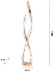 Paul Neuhaus 720-12 - LED Stmívatelná stojací lampa LINDA LED/27W/230V zlatá
