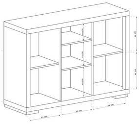 Vegas S - komoda V6 - santana světlá