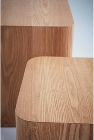 Odkládací stolky v sadě 2 ks v dekoru jasanu 40x40 cm Cubo – Jotex