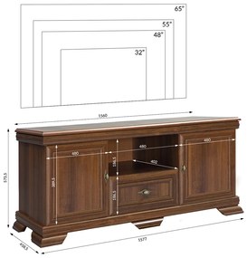Obývací stěna KORA s | 3 díly | 334 cm | samoa king