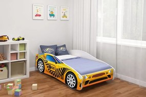 Dětská postel V Auto Žlutá - 160x80