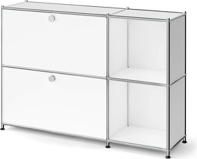 Tchibo - Kovová odkládací skříňka »Cn3 Slim Line« se 2 výklopnými dvířky, bílá