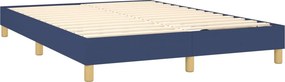 Box spring postel s matrací modrá 140x190 cm textil 3140775