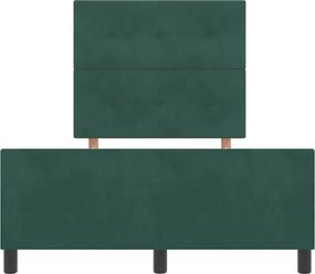 Postel s boxspringem s čelo Tmavě zelená 120 x 200 cm samet 3344936