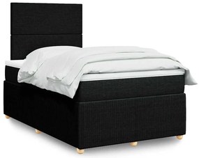 Box spring postel s matrací černá 120x190 cm textil 3291990