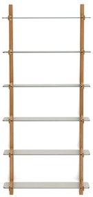 Skleněný modulární policový systém v přírodní barvě 90x202x30,5 cm Sitra – Kave Home