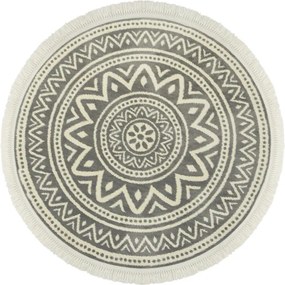 Koberec Karof 6068A 34 Rozeta Ornament krémový