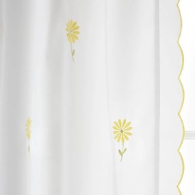 Žluto-bílá záclona 140x122 cm Lorna Embroidered Daisy – Catherine Lansfield
