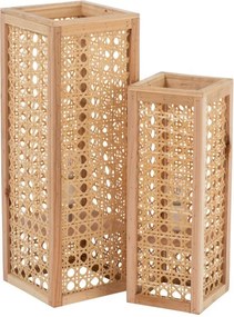 Přírodní bambusová stolní lampa Rectan - 23*23*65cm