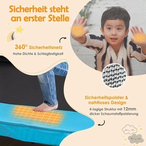 Costway 3-in-1 Dětská trampolína s houpačkou a horizontálním barem