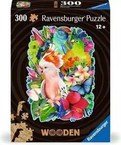 Ravensburger Dřevěné puzzle Barevní papoušci / 300 dílků / od 12 let