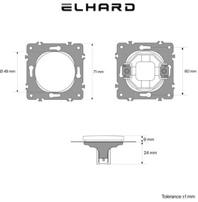 Elhard Záslepka Rondo, bílá RD3064W