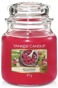 Yankee Candle - vonná svíčka Red Raspberry (Červená malina) 411g