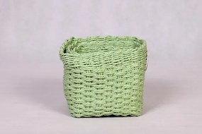 Dekorativní košíky zelenkavé sada 3ks