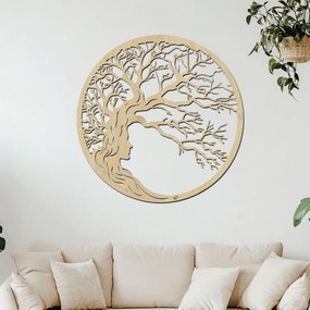 dřevo života Dřevěný strom VĚDOMÍ na zeď Zvolte rozměr (cm): 80x80, Zvolte barvu dekoru: Javor