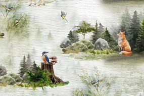 Krepový povlak na polštář Zvířátka Velikost: 70 x 90