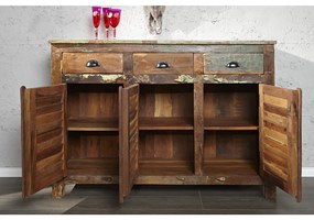 Massive home | Barevná komoda z masivu Avadi 125 cm reycklované dřevo