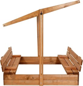 Dětské pískoviště se stříškou 120x120 cm SPRINGOS + podložka